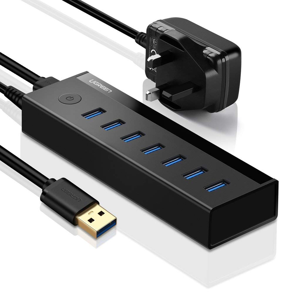7 Port USB 3.0 HUB 5V Power Supply UK Black | Laptops | Computers ...