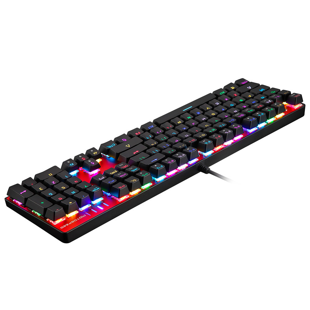 Ck104 Wired Mechnical Keyboard Rgb Black Color With Red Switch