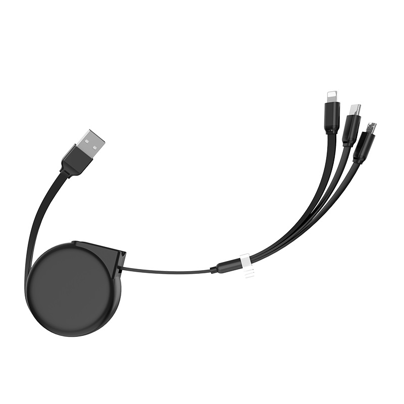 U50 3in 1 Retractable Charging Data Cable Black | Laptops | Computers ...